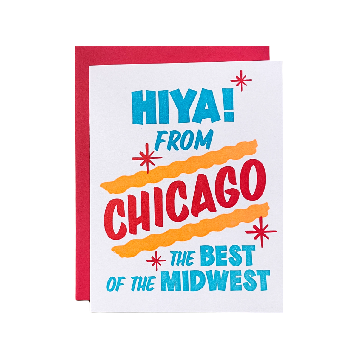Hiya From Chicago Grocery Sign Blank Card – Urban General Store