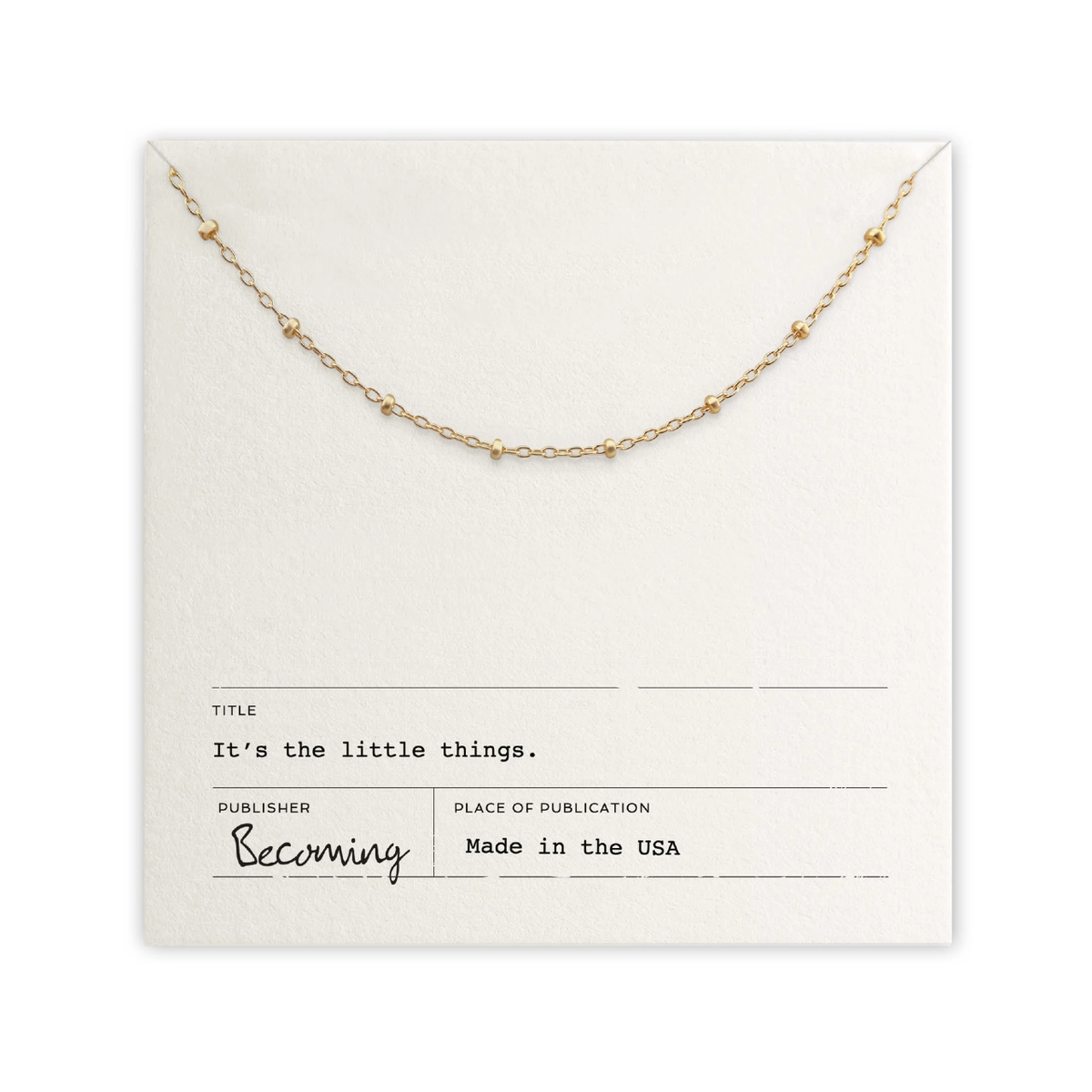 Little Things Gold Necklace – Urban General Store