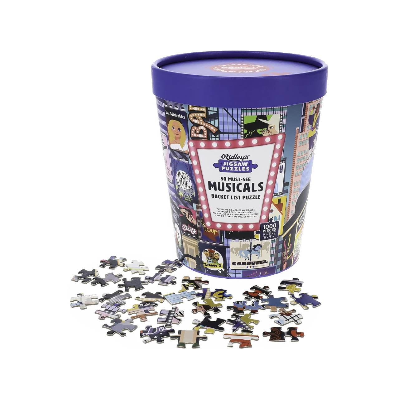 50 Must See Musicals Bucket List 1000 Piece Jigsaw Puzzle – Urban ...