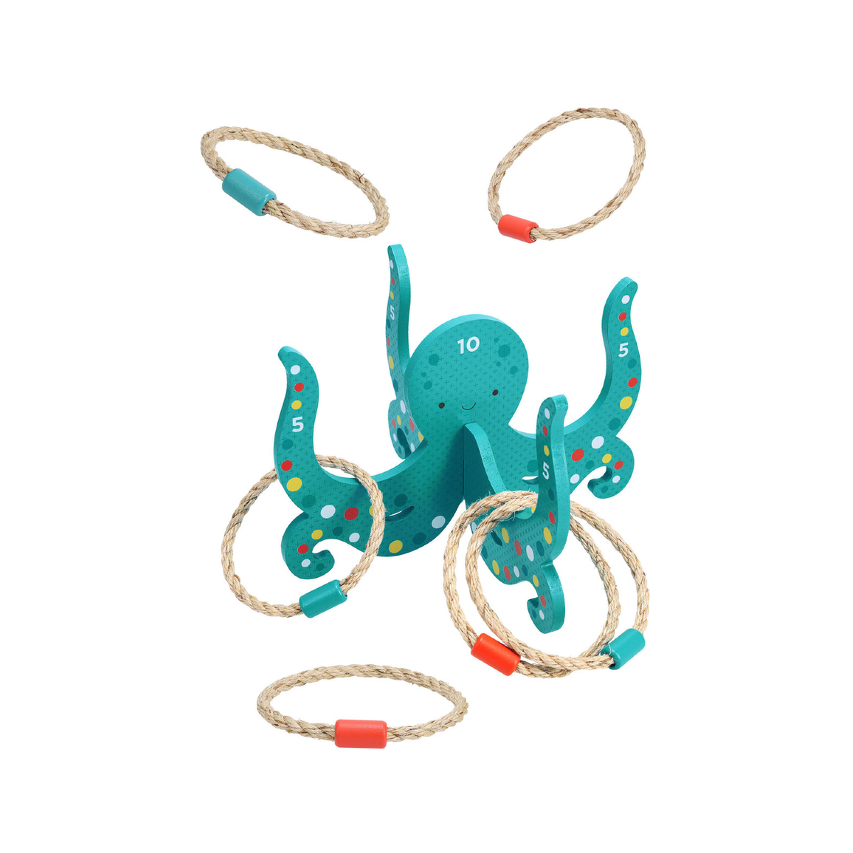 Happy Octopus Wooden Ring Toss Game – Urban General Store