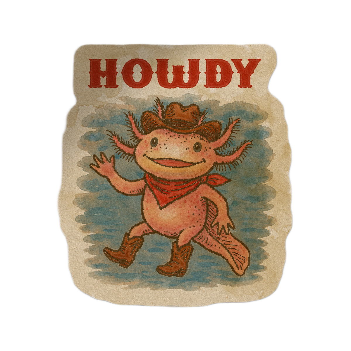 Howdy Axolotl Sticker – Urban General Store