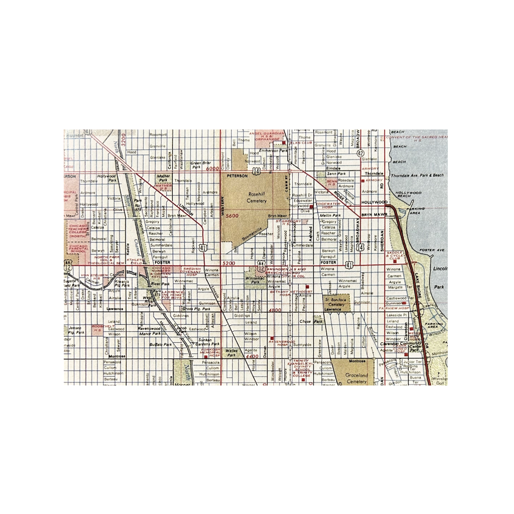 Lincoln Square Map Postcard – Urban General Store