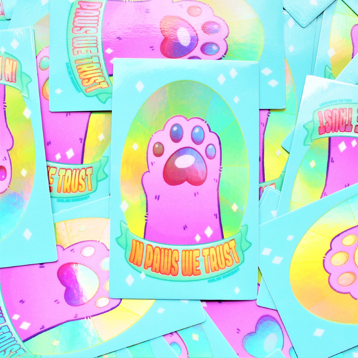 In Paws We Trust Pastel Sticker – Urban General Store