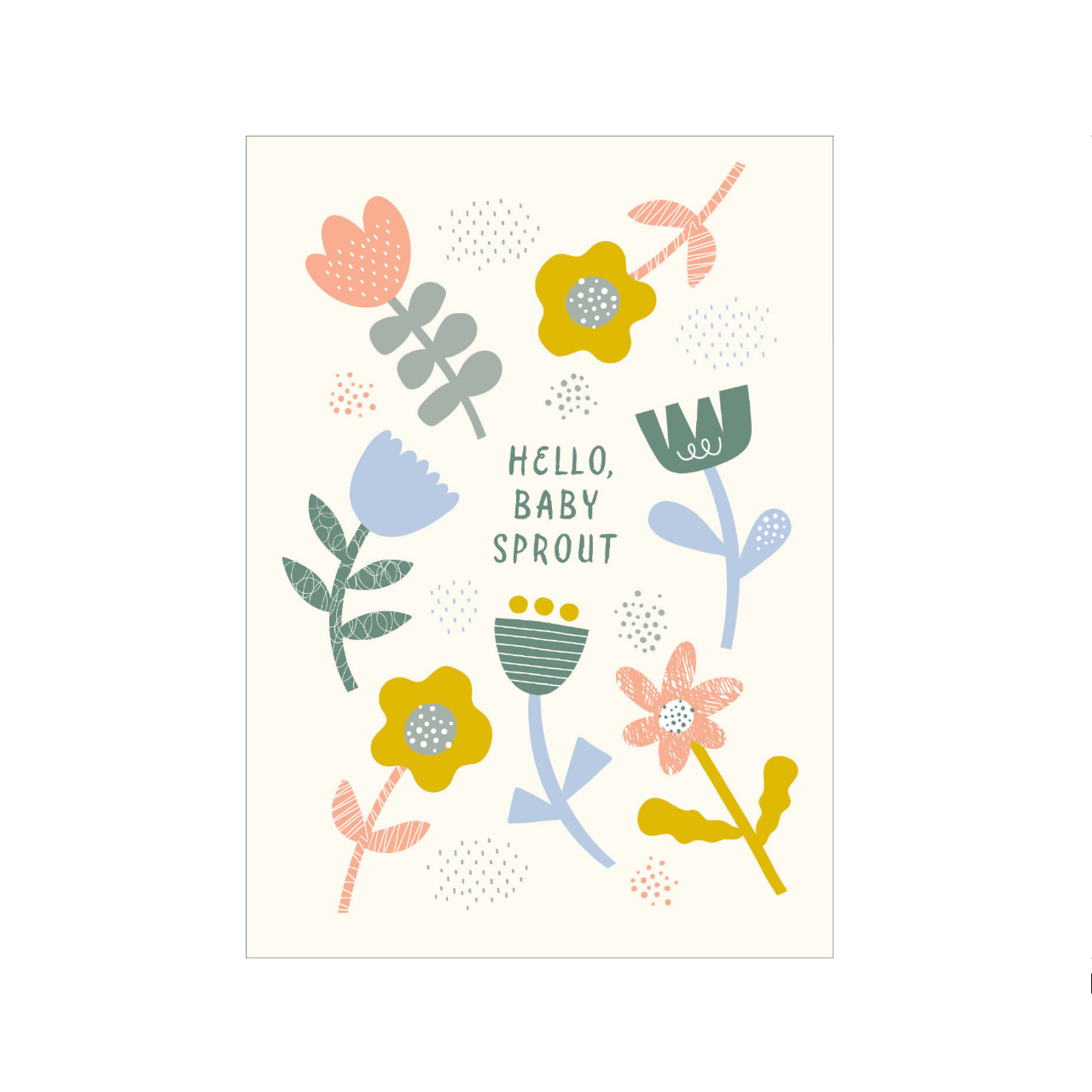 Hello Baby Sprout Baby Card – Urban General Store