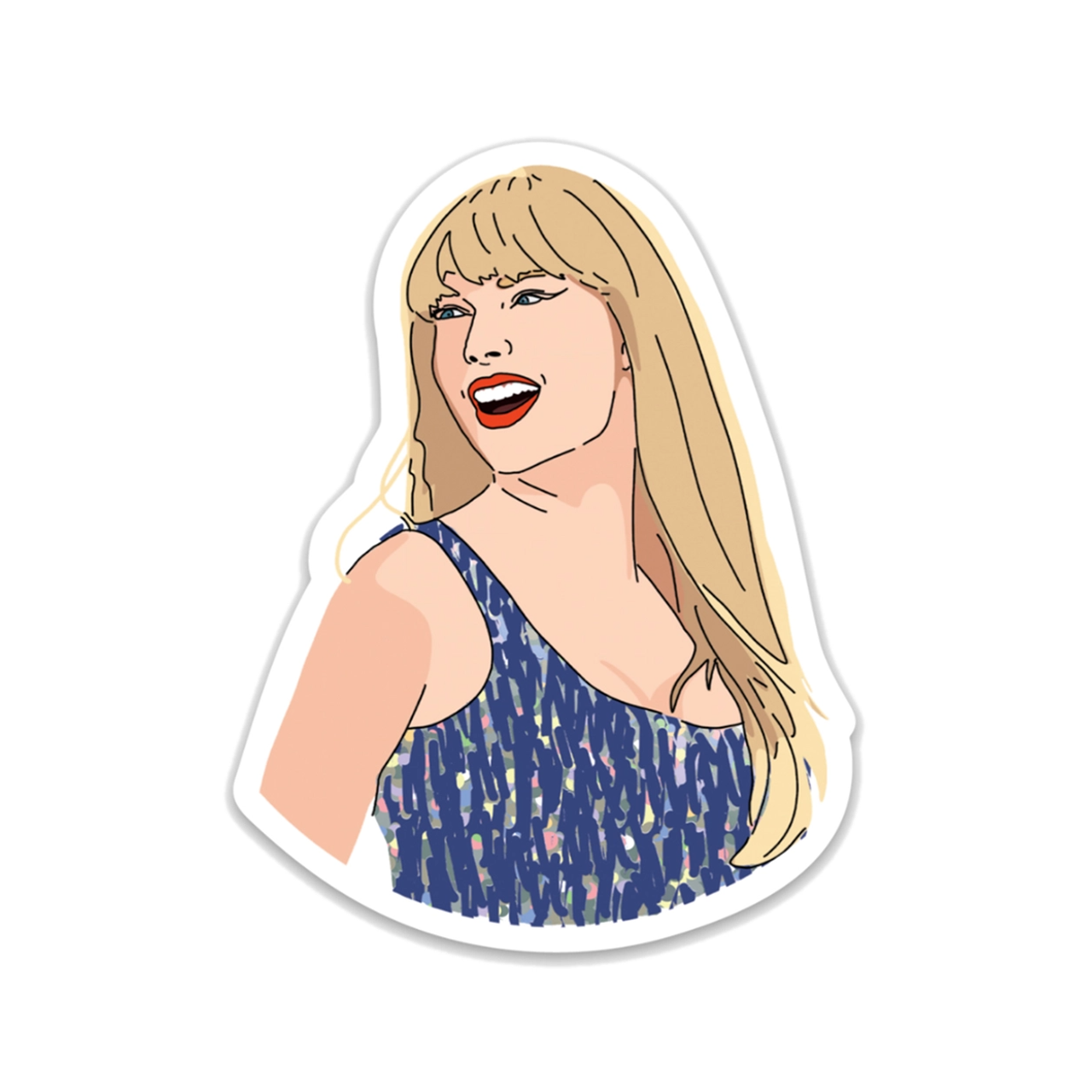 Taylor Blue Outfit Sparkle Sticker – Urban General Store