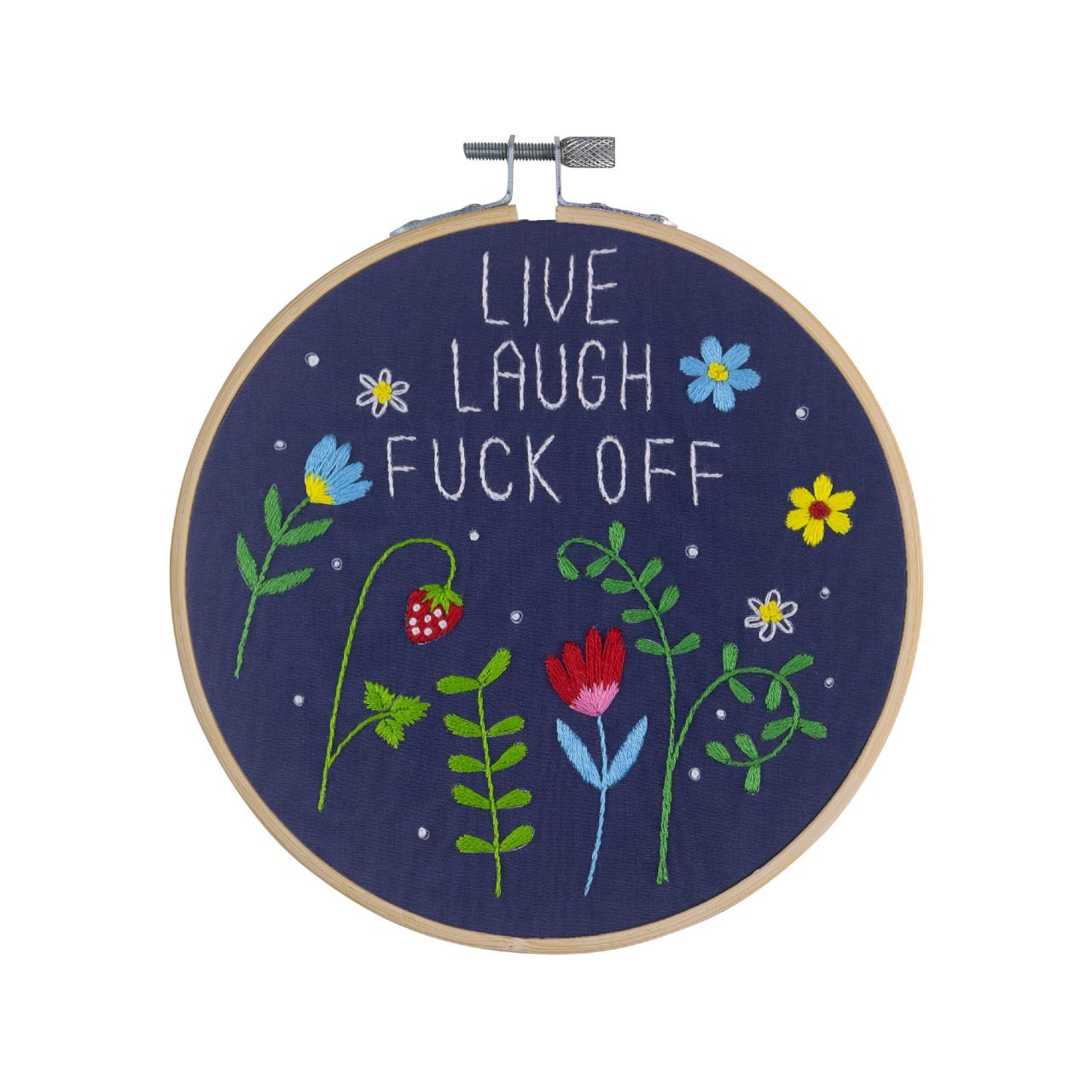 Live Laugh F*ck Off Embroidery Kit – Urban General Store
