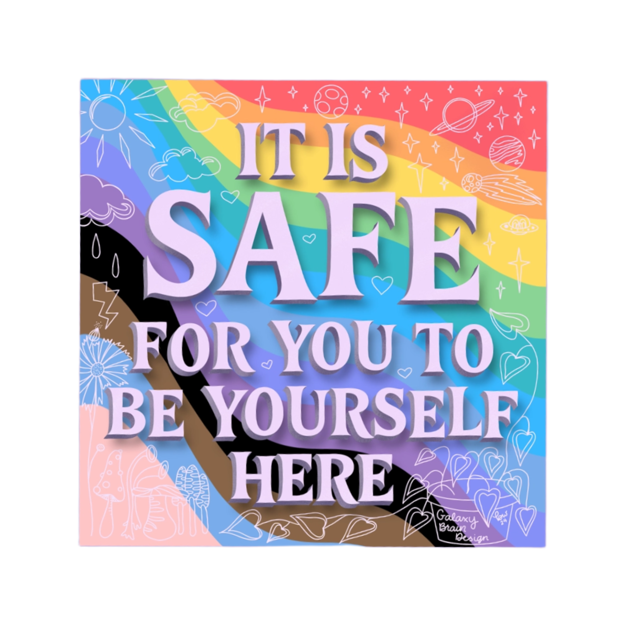 It Is Safe For You To Be Yourself Here Art Print – Urban General Store