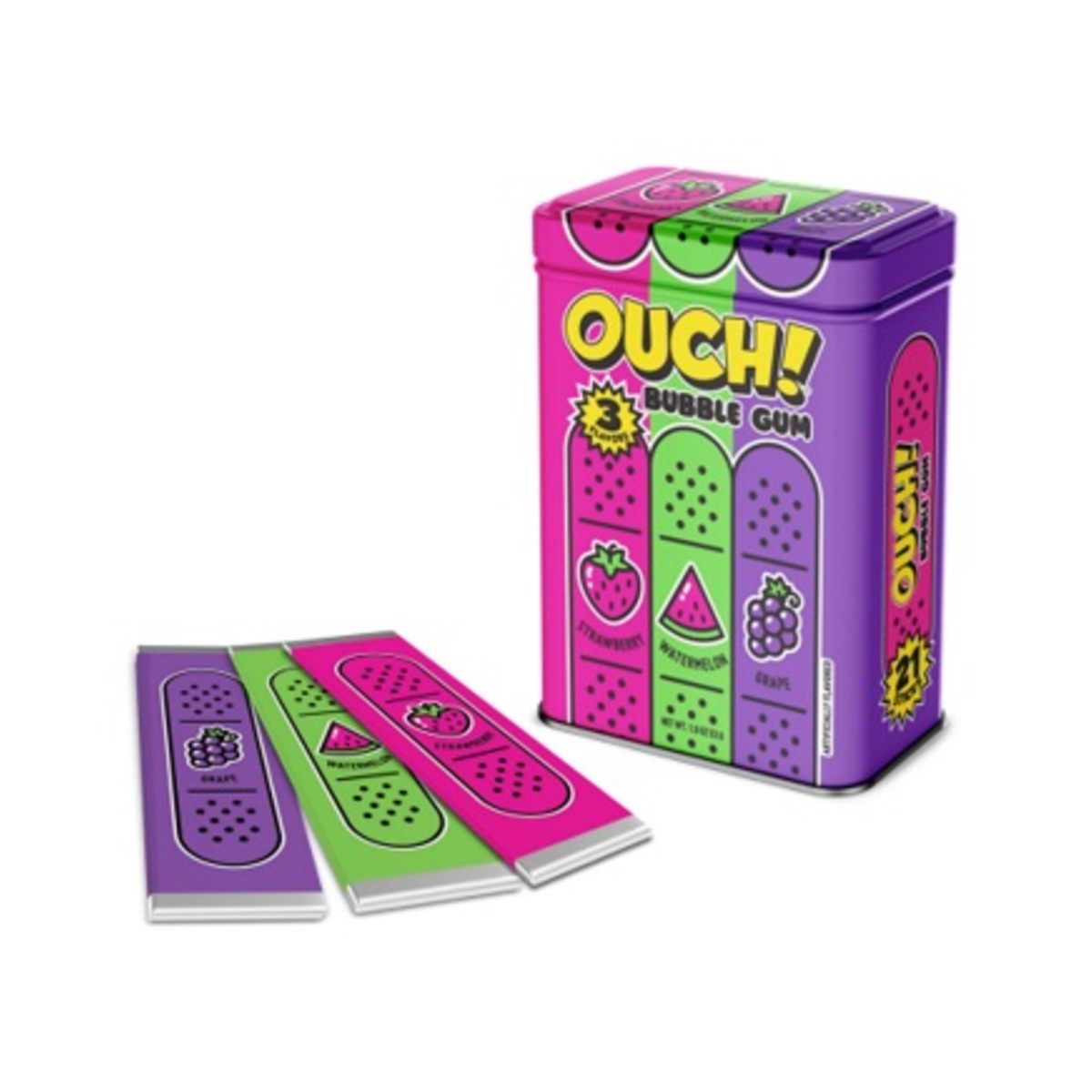 Ouch! Bubble Gum Band-Aids Assorted Flavor Tin – Urban General Store