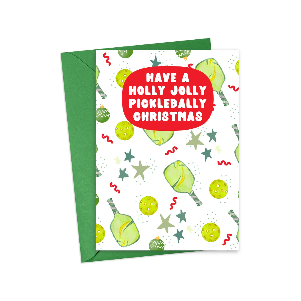 Pickleball Holly Jolly Christmas Card – Urban General Store