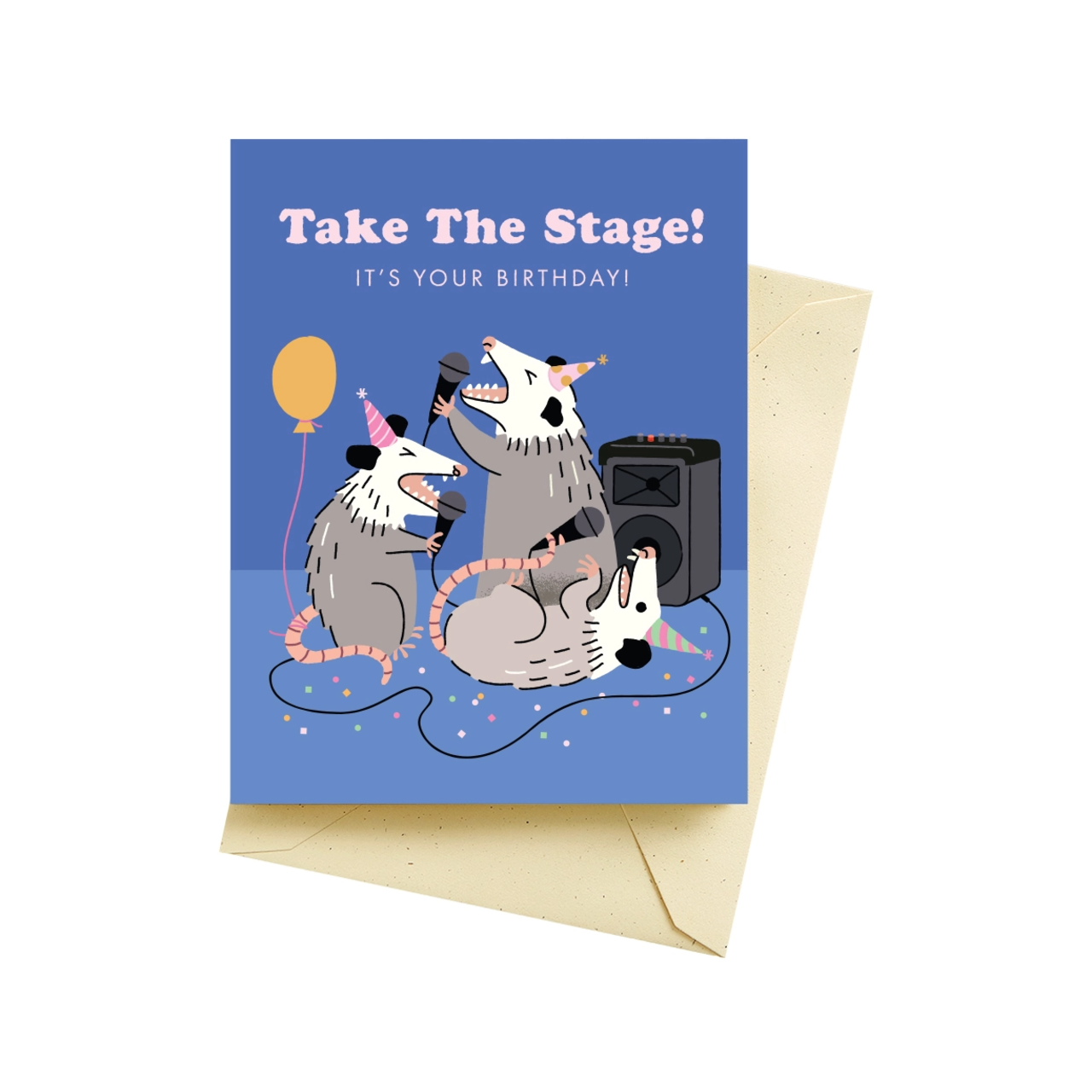 Opossum Karaoke Birthday Card – Urban General Store