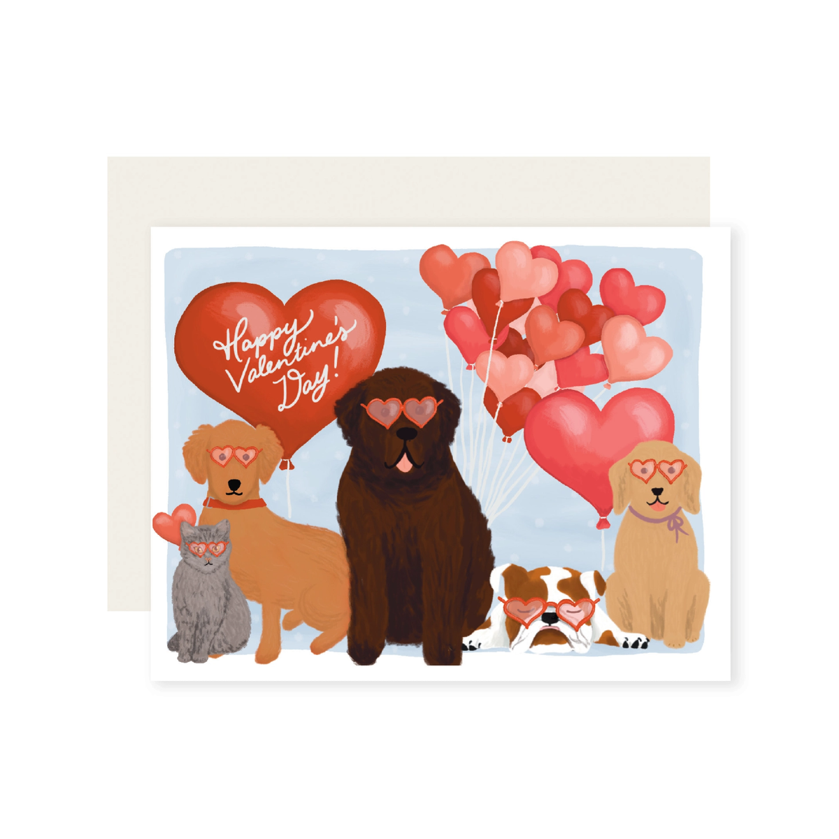 Lineup Dog Cat Valentine's Day Card – Urban General Store