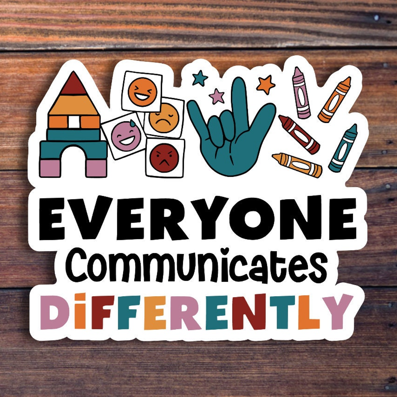 Everyone Communicates Differently Sticker – Urban General Store