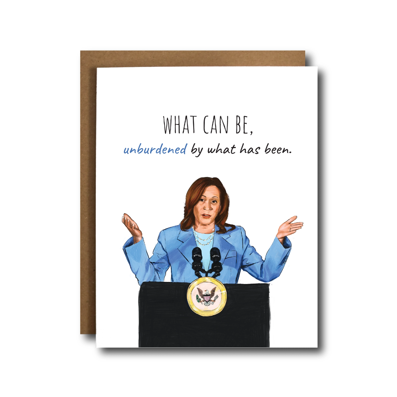 Kamala Harris Unburdened Inspirational Blank Card – Urban General Store