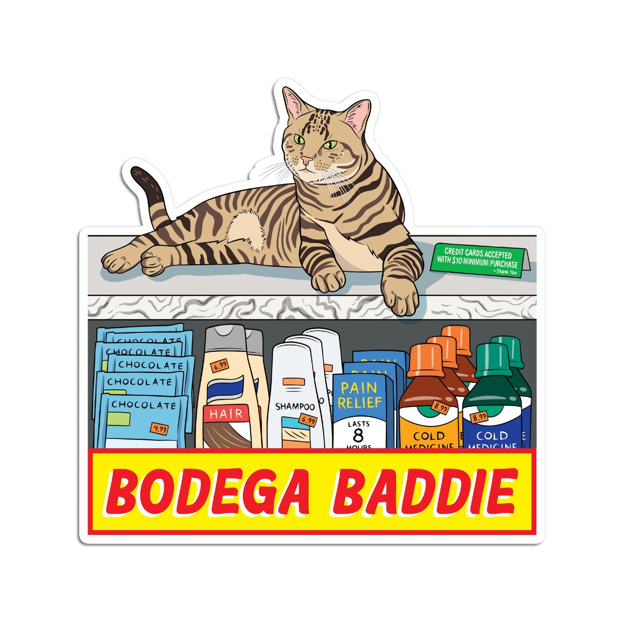 Bodega Baddie Cat Sticker – Urban General Store