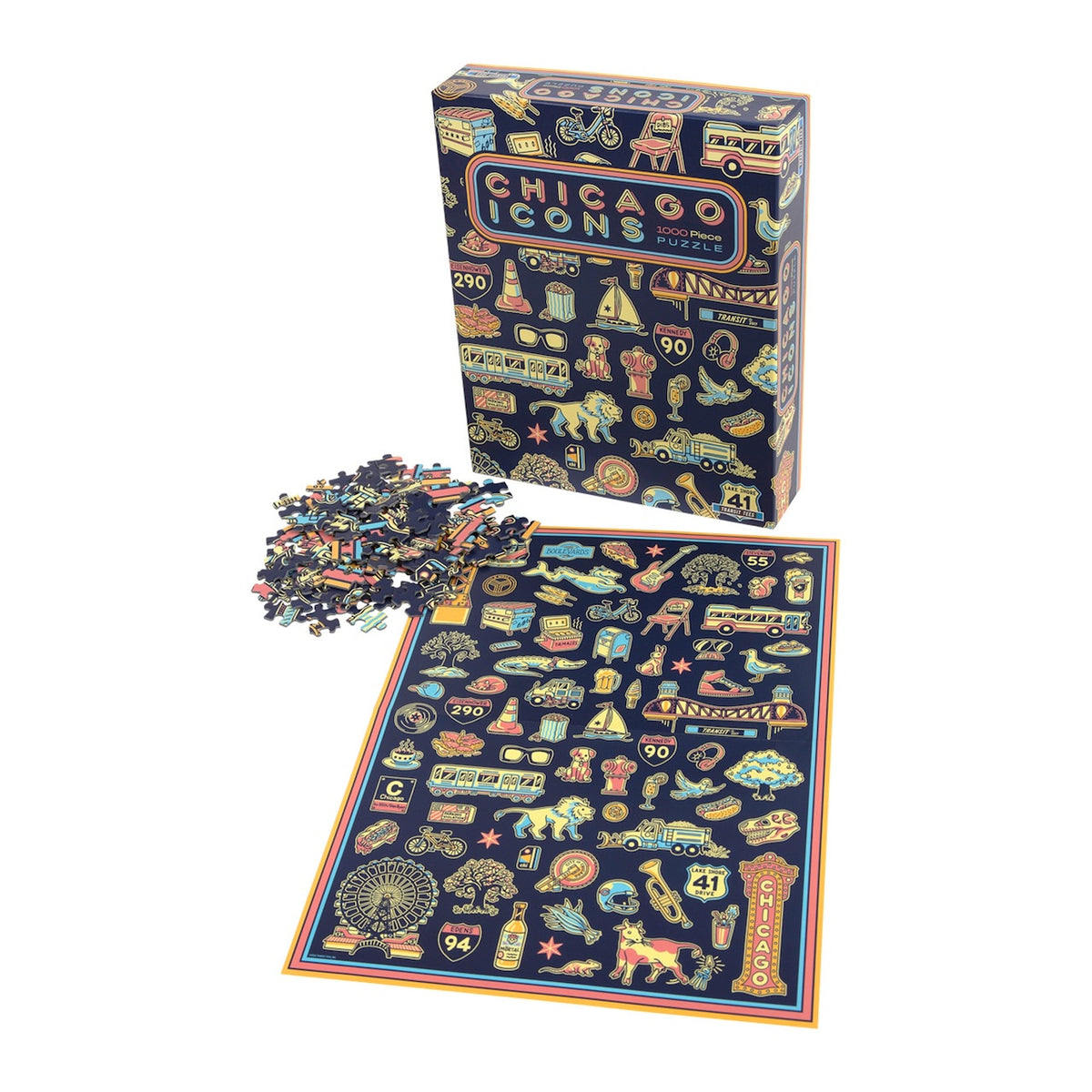 Chicago Icons 1000 Piece Jigsaw Puzzle – Urban General Store