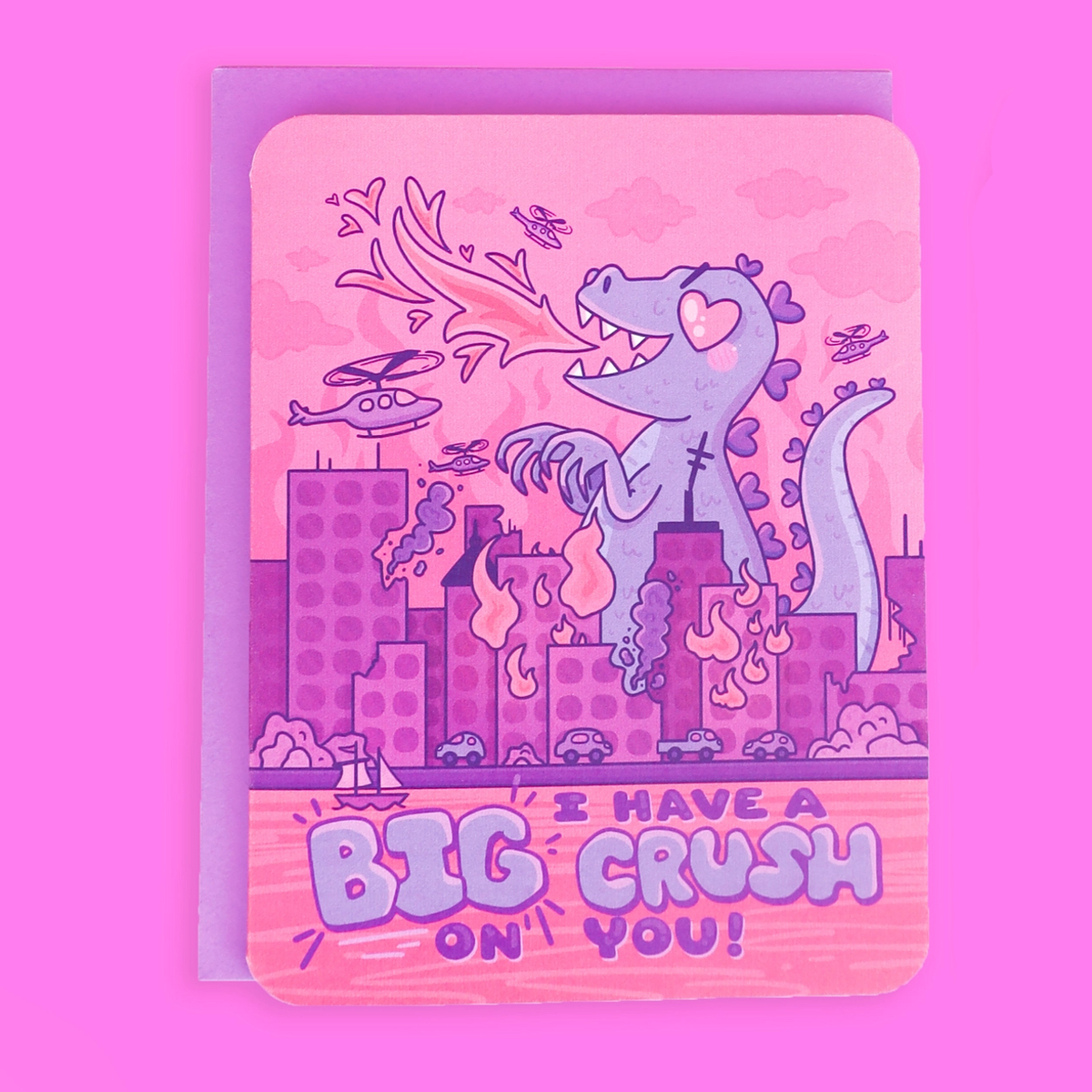 I've Got A Big Crush On You Kaiju Love Card – Urban General Store
