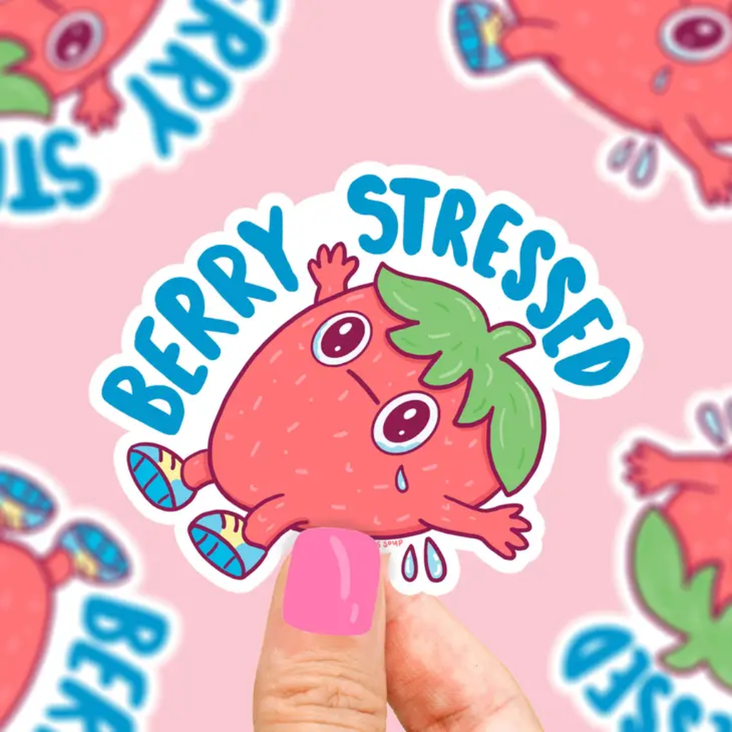 Berry Stressed Sticker – Urban General Store