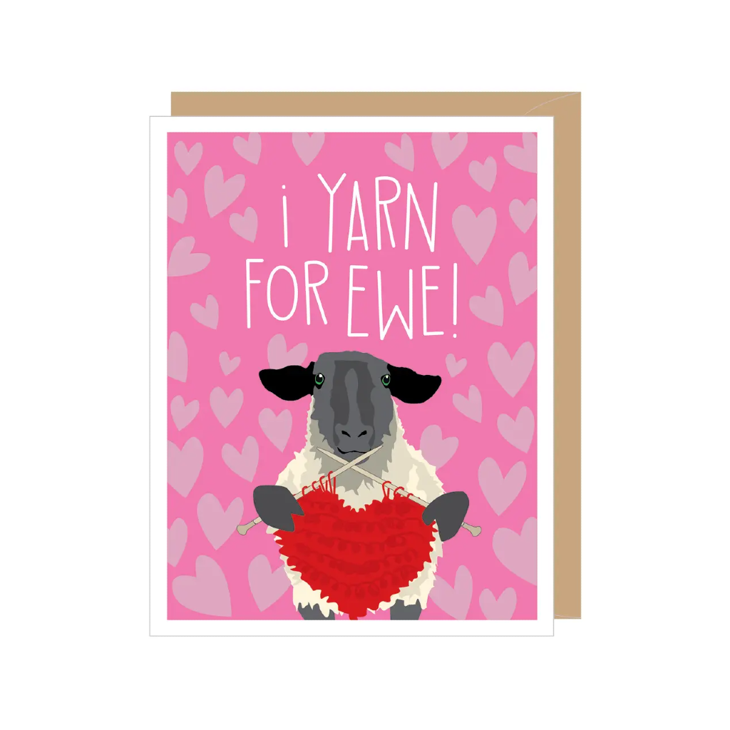 Knitting Sheep Valentine's Day Card from Apartment 2 Cards – Urban ...
