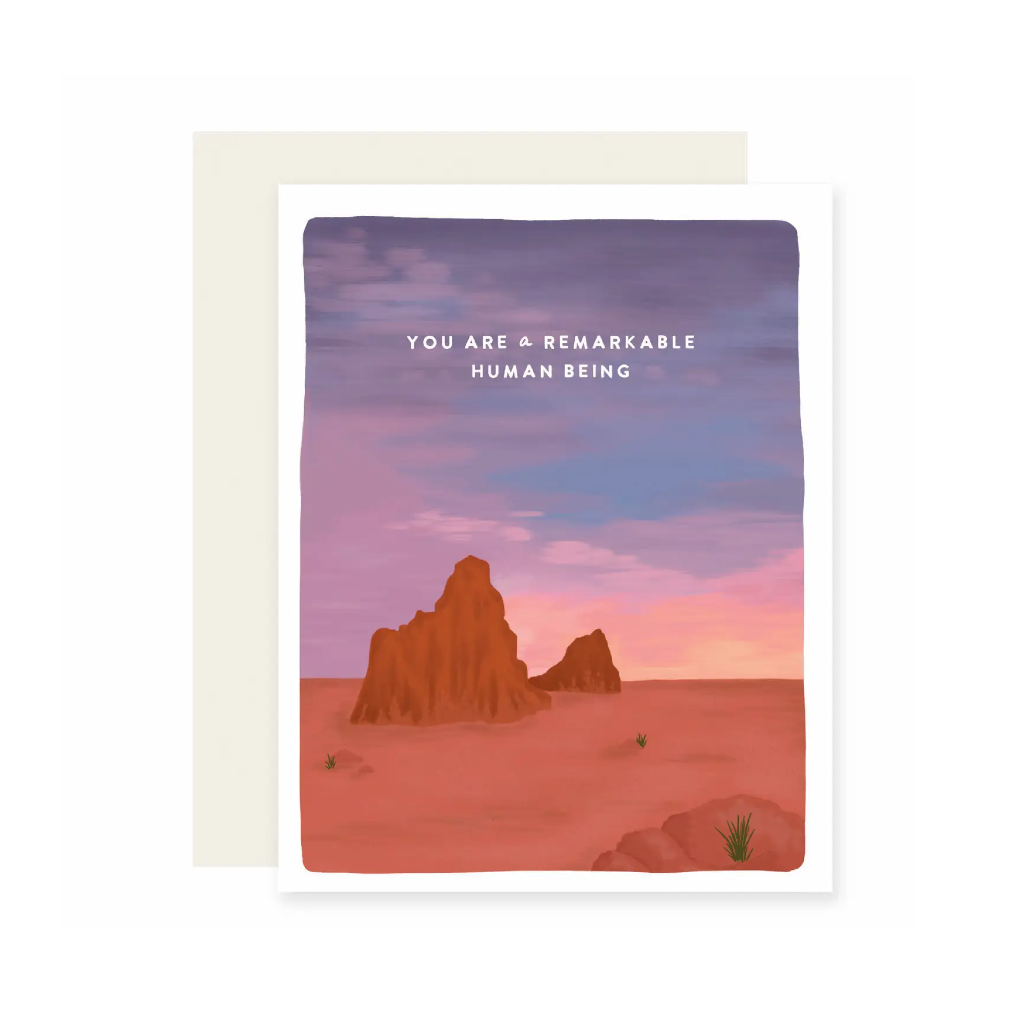 Remarkable Human Being Blank Card from Slightly Stationary – Urban ...