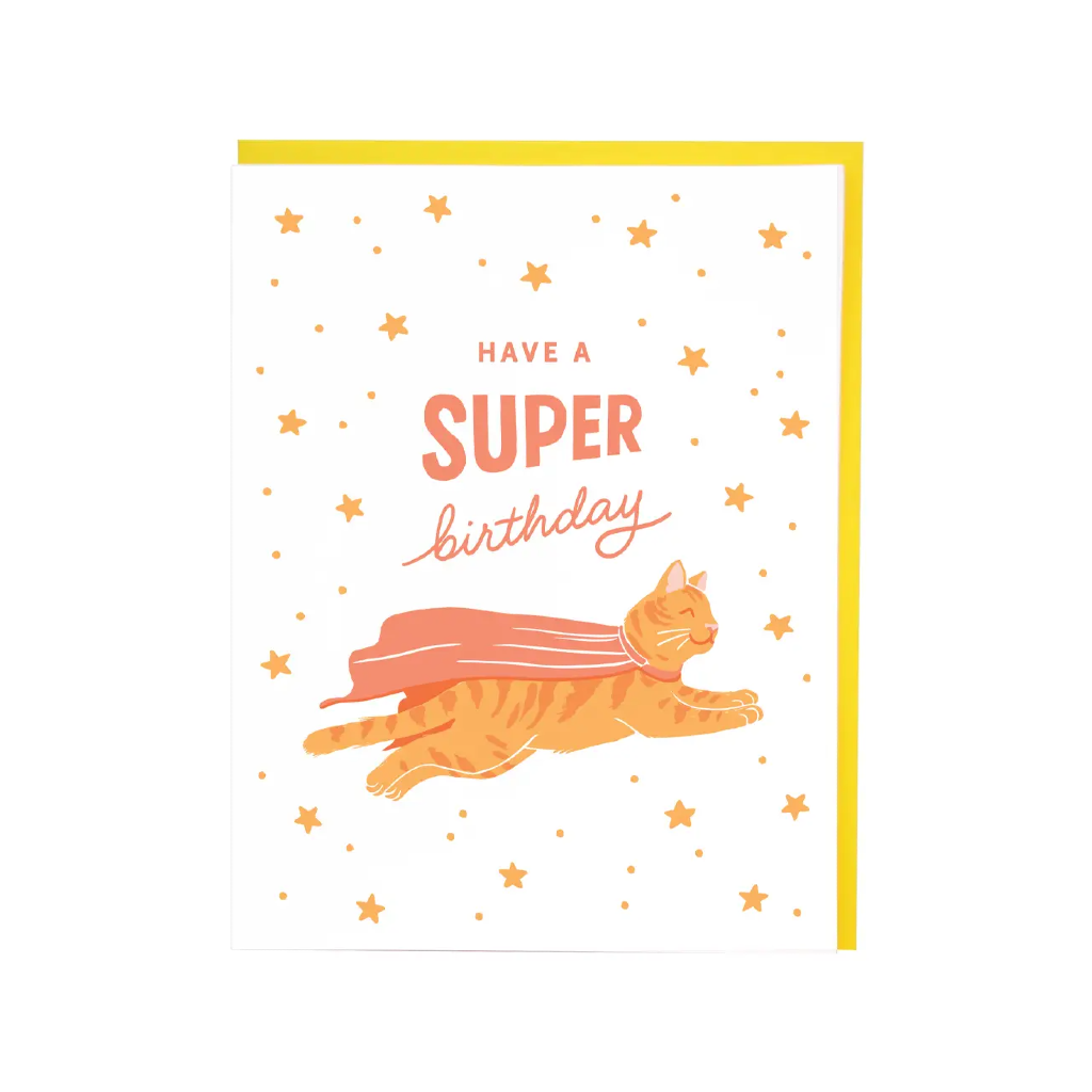 Super Cat Birthday Card from Smudge Ink – Urban General Store